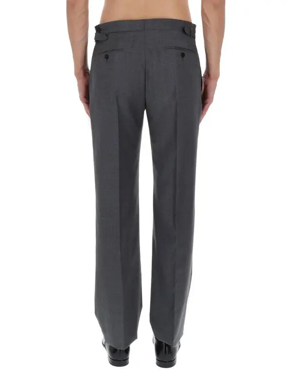 Dolce & Gabbana Wool Canvas Tailored Trousers - Gray