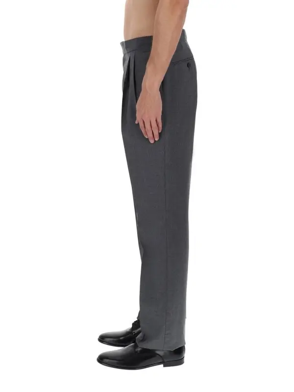 Dolce & Gabbana Wool Canvas Tailored Trousers - Gray