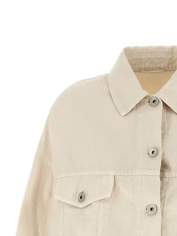 Brunello Cucinelli Linen Cotton Jacket - Cream