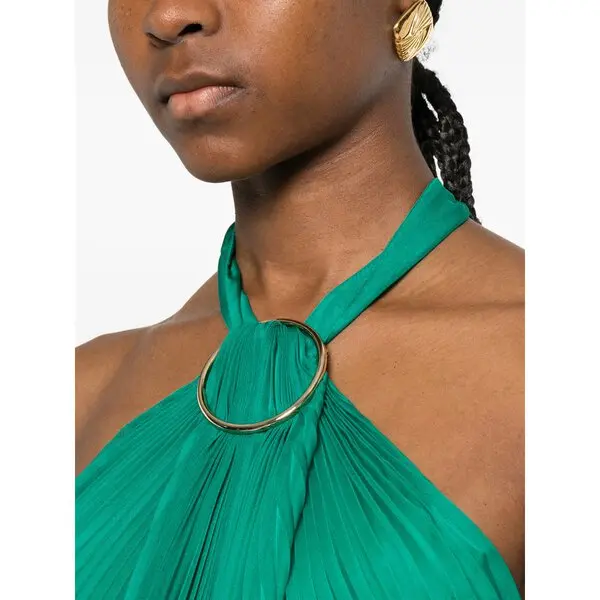 Max Mara Pleated Halterneck Top