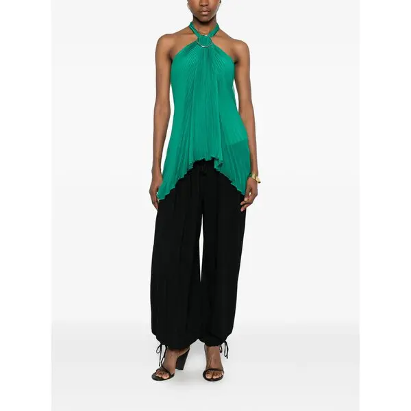 Max Mara Pleated Halterneck Top
