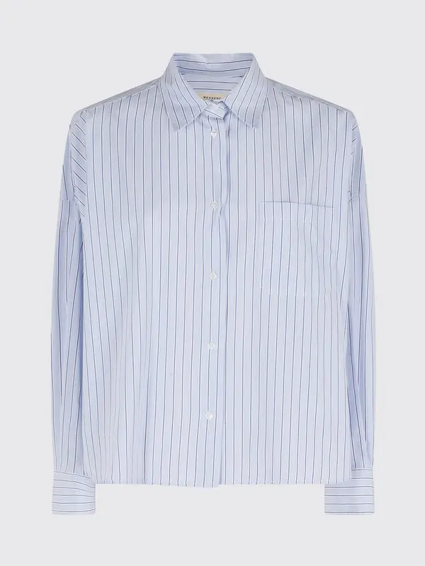 Max Mara Striped Cotton Shirt - Blue