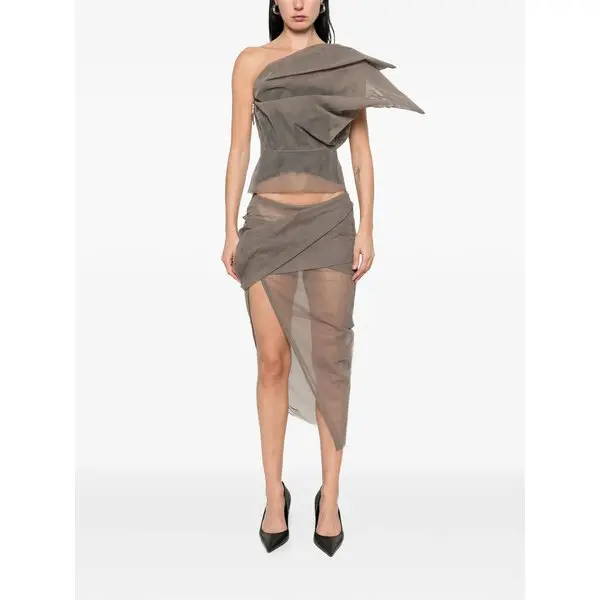 Rick Owens One-shoulder Draped Blouse