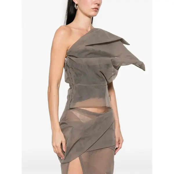 Rick Owens One-shoulder Draped Blouse