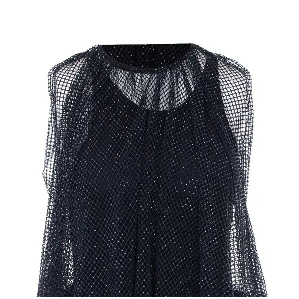 Sportmax Pappa Jersey Fitted Dress With Crystals - Black