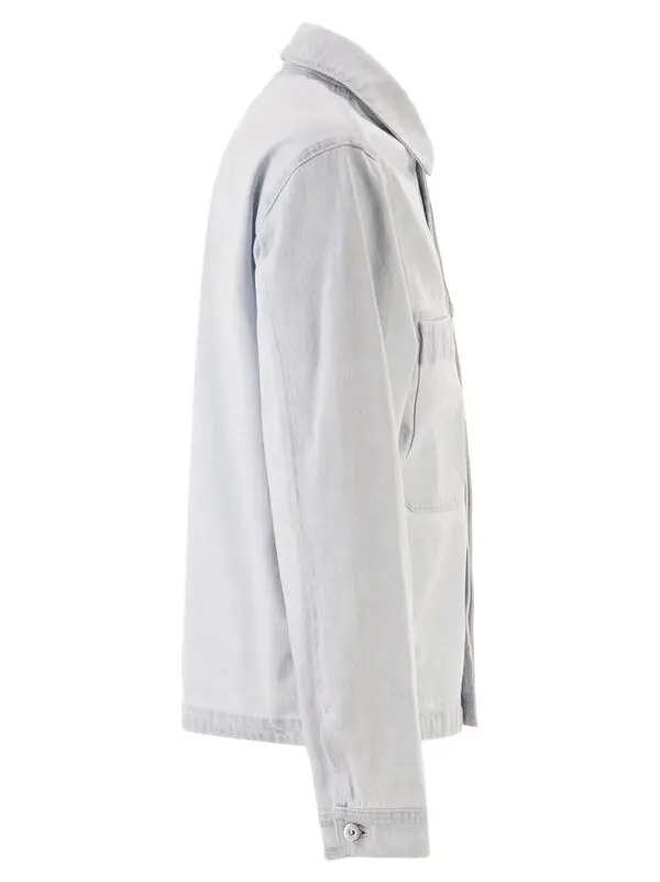 Stone Island Regular Fit Overshirt In Lightweight Cotton Denim - Blue