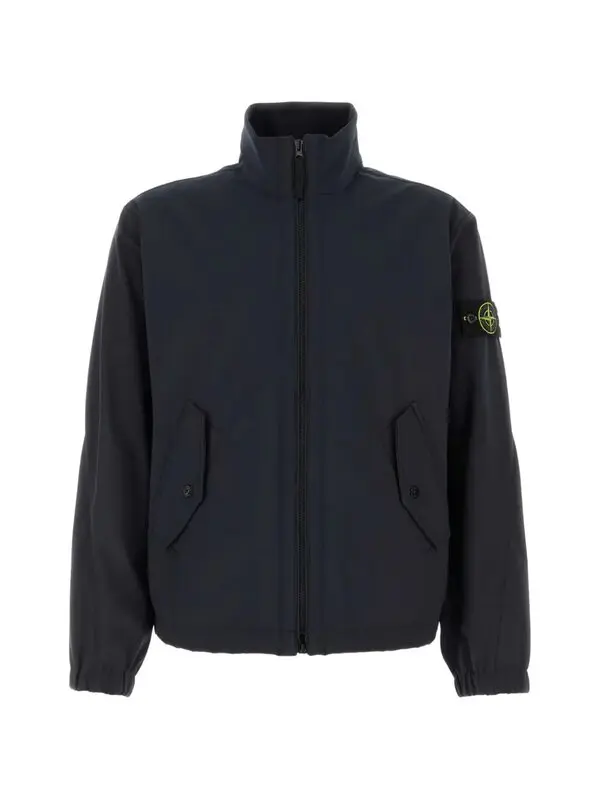 Stone Island Water And Wind Resistant Stand Collar Jacket - Blue