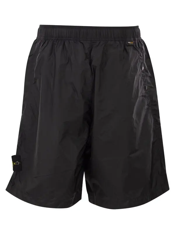 Stone Island Technical Nylon Bermuda Shorts With Adjustable Belt