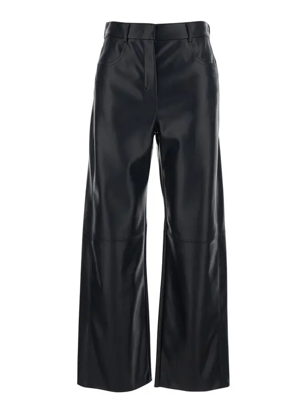 Max Mara Black Ecopelle Pants - Multicolor