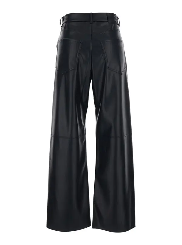 Max Mara Black Ecopelle Pants - Multicolor