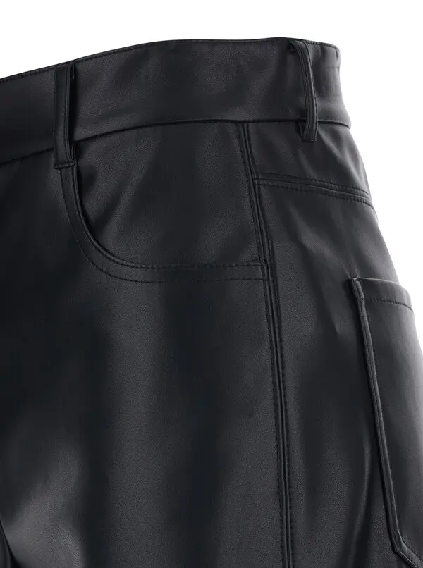 Max Mara Black Ecopelle Pants - Multicolor