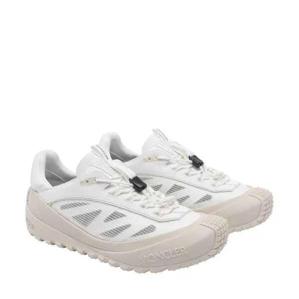 Moncler Trailgrip Leather And Mesh Sneakers - White