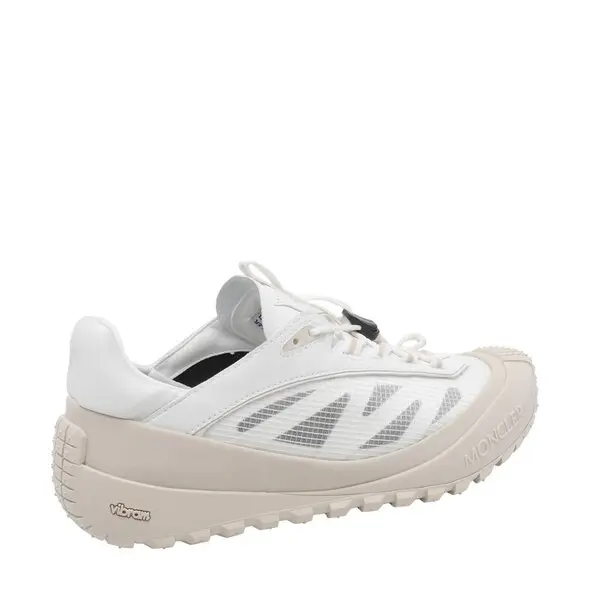 Moncler Trailgrip Leather And Mesh Sneakers - White