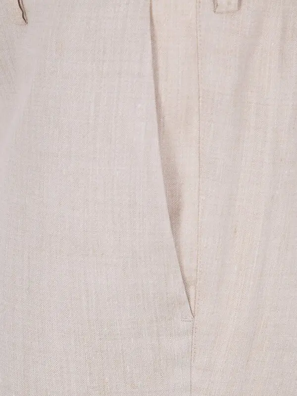 Paul Smith Tailored Linen Wool Blend Trousers