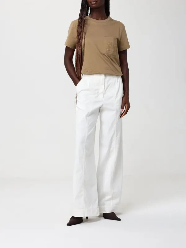 Max Mara M" Logo Pocket T-shirt - Cream