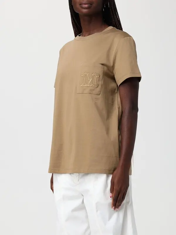 Max Mara M" Logo Pocket T-shirt - Cream