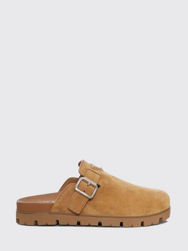 Prada Calf Leather Mules With Buckle Detailing