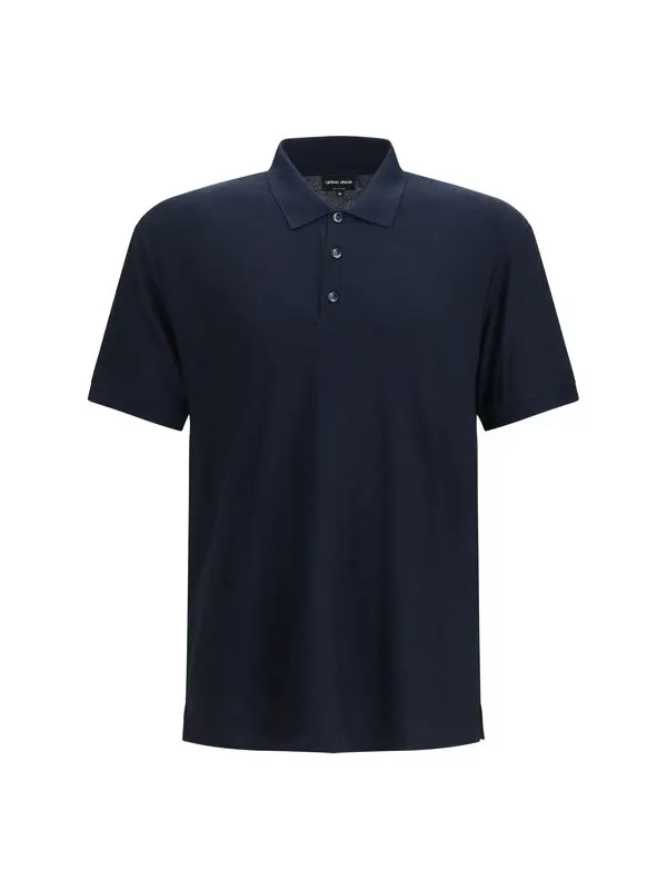 Giorgio Armani Viscose And Polyester Polo Shirt