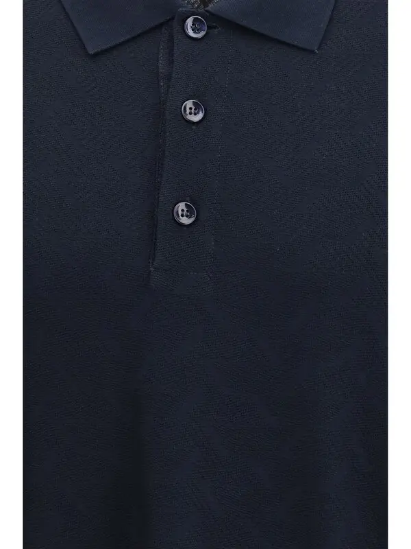 Giorgio Armani Viscose And Polyester Polo Shirt
