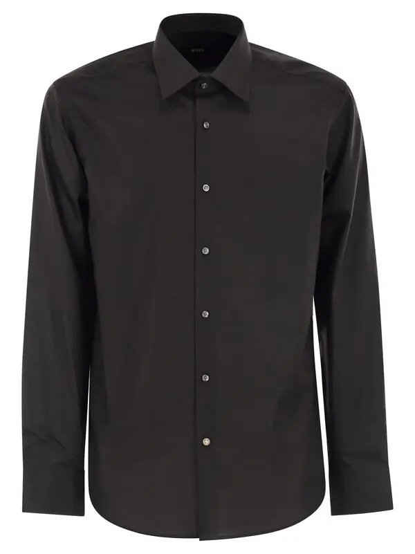 BOSS Regular Fit Shirt In Easy-iron Cotton Poplin