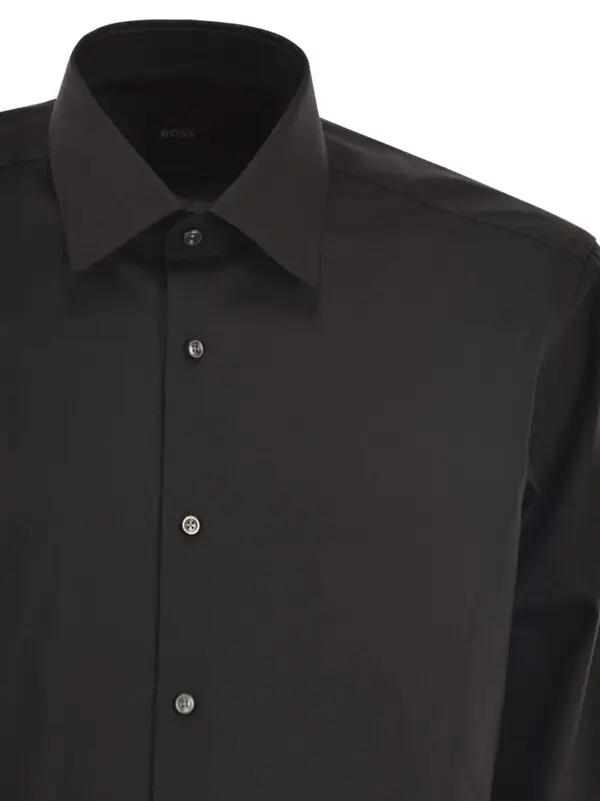 BOSS Regular Fit Shirt In Easy-iron Cotton Poplin