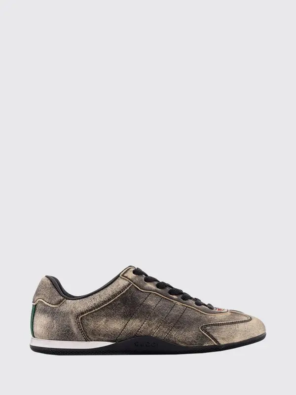 Gucci Calfskin Distressed Sneakers - Black