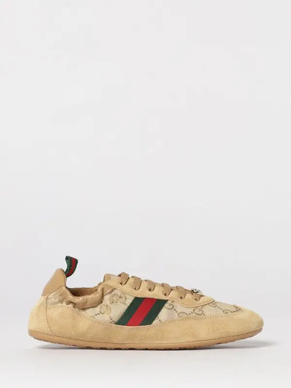 Gucci Calfskin Embossed Sneakers - Cream