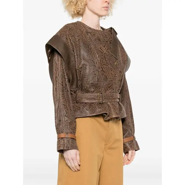 Isabel Marant Étoile Cropped Belted Leather Jacket