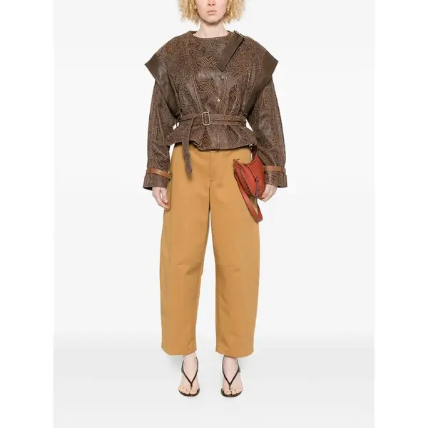 Isabel Marant Étoile Cropped Belted Leather Jacket
