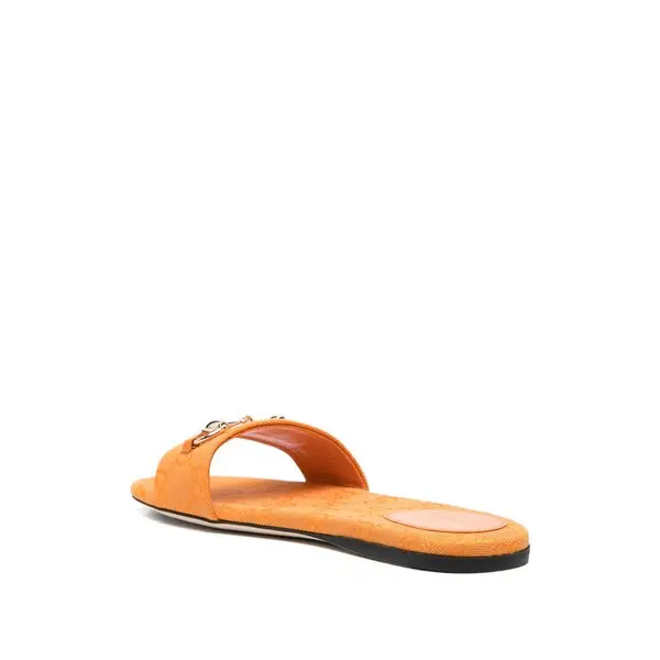 Gucci Horsebit Detail Patterned Slip-on Slides