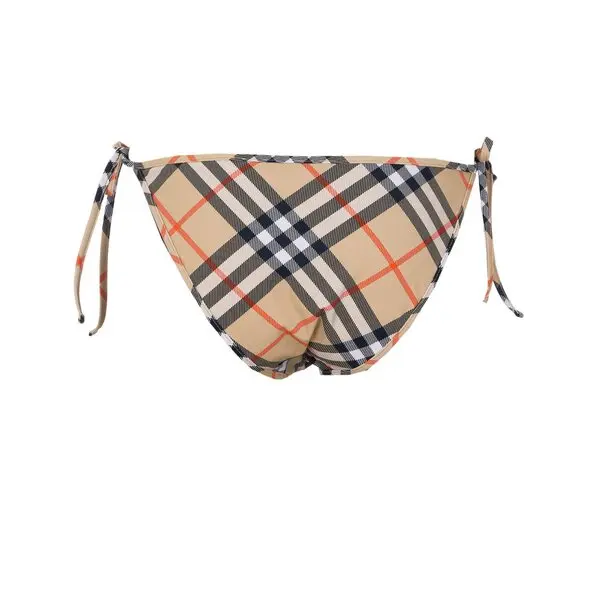 Burberry Checked Bikini Bottoms - Brown