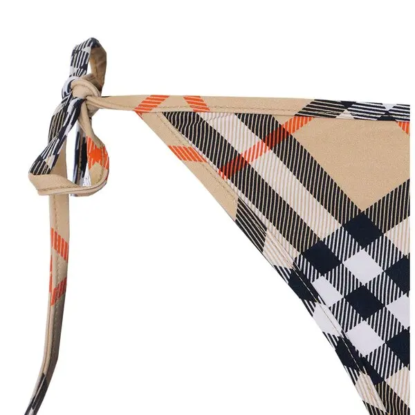 Burberry Checked Bikini Bottoms - Brown