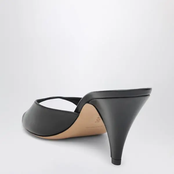 JUDE Haze Leather Mules - Black