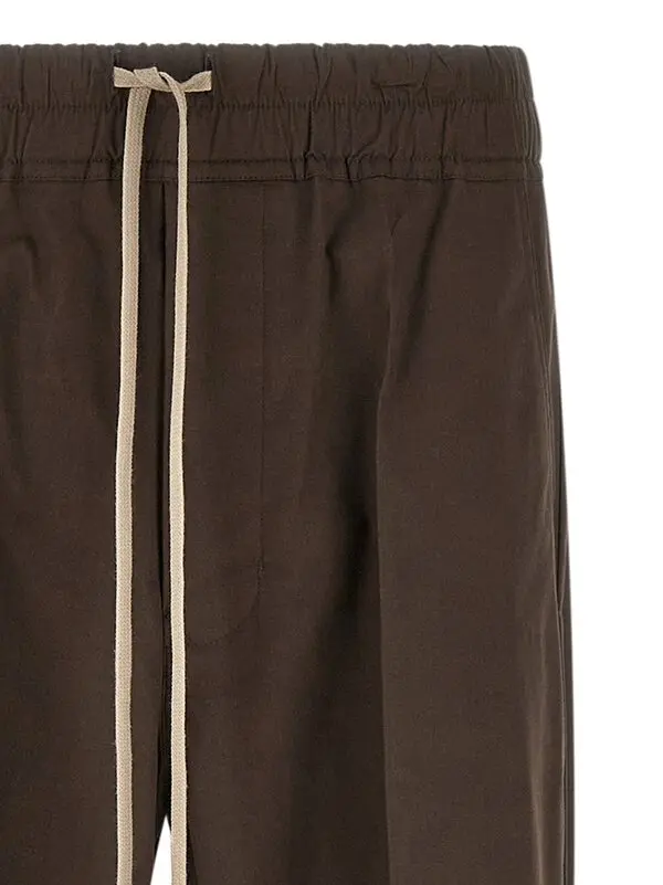 Rick Owens Dietrich Drawstring Cotton Pants - Brown