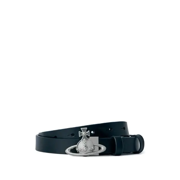 VIVIENNE WESTWOOD Logo Buckle Leather Belt - Blue