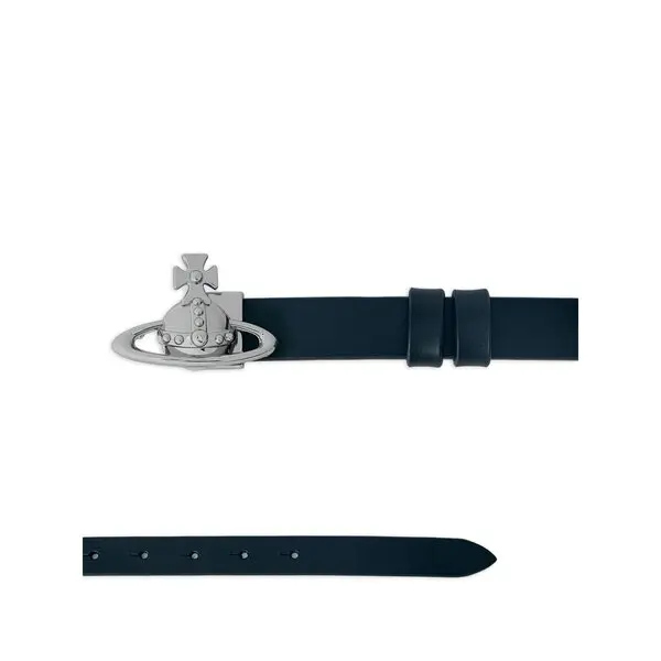 VIVIENNE WESTWOOD Logo Buckle Leather Belt