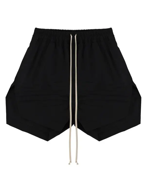 Rick Owens Cotton Drawstring Shorts - Black