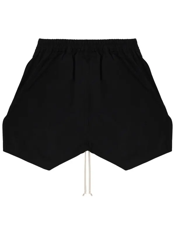 Rick Owens Cotton Drawstring Shorts - Black