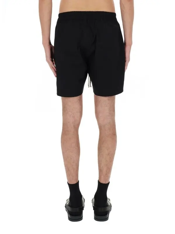 Rick Owens Cotton Drawstring Shorts - Black