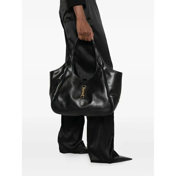Gucci Leather Tote Bag With Gold-tone Hardware