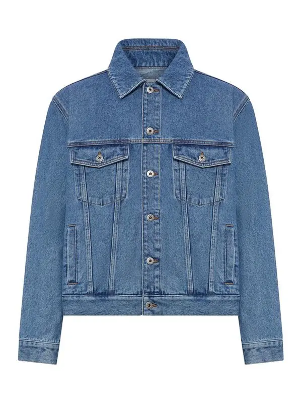 Loewe Anagram Embroidered Denim Jacket - Blue