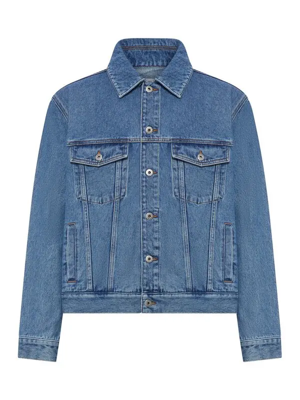 Loewe Anagram Embroidered Denim Jacket - Multicolor