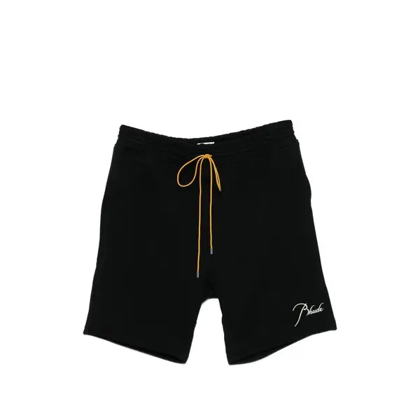 Rhude Cotton Track Shorts With Signature Drawstring