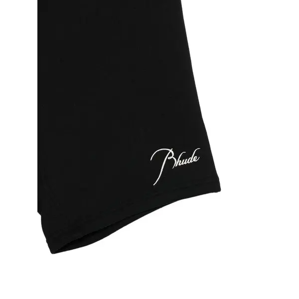 Rhude Cotton Track Shorts With Signature Drawstring