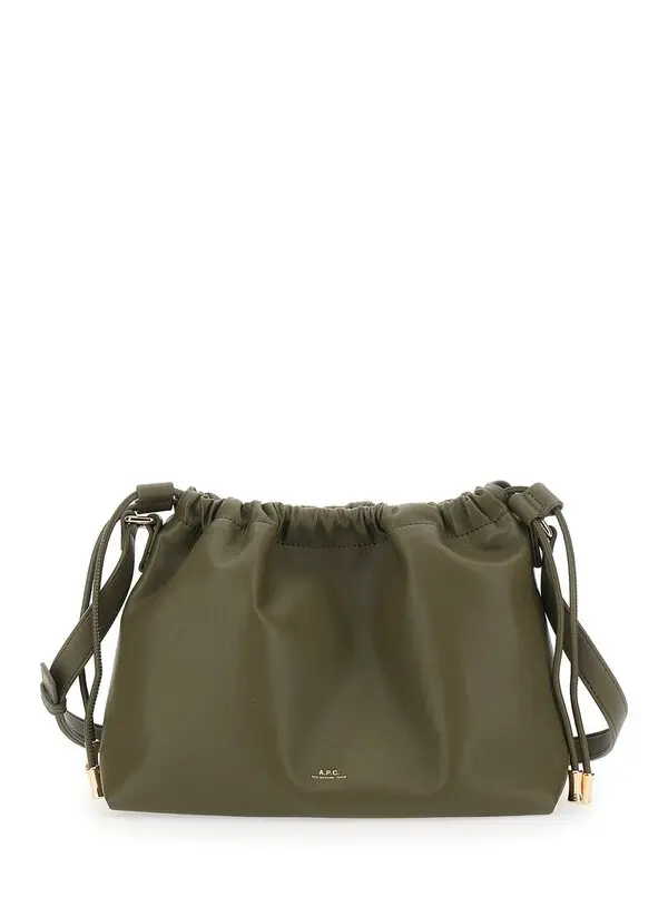 A.p.c. Sac Ninon Crossbody Bag With Drawstring Closure - Green