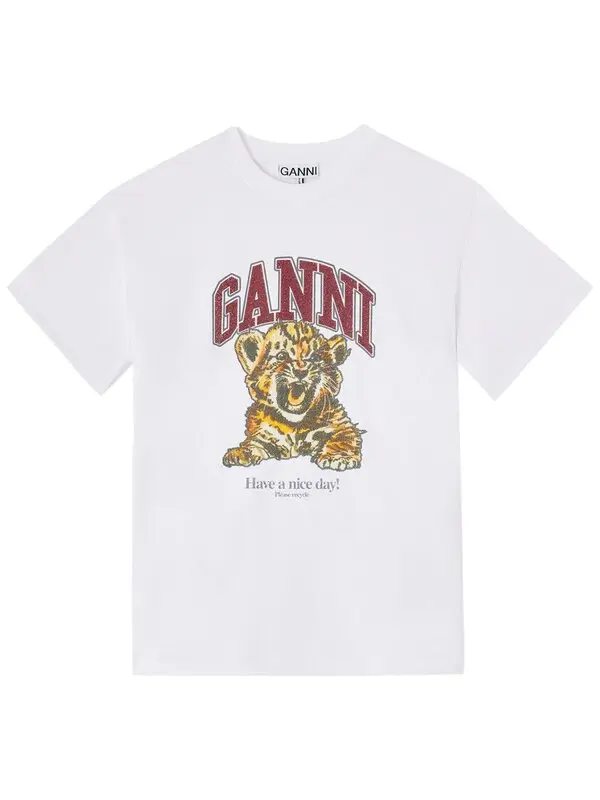 GANNI Graphic T-shirt - White