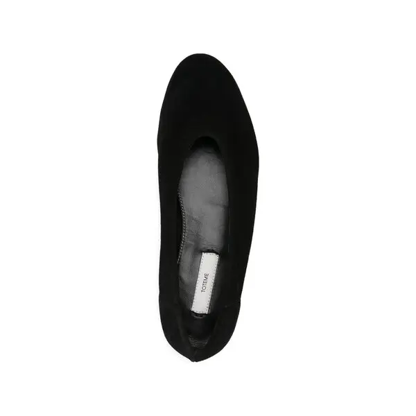 TOTEME Ballet Flats In Suede - Black
