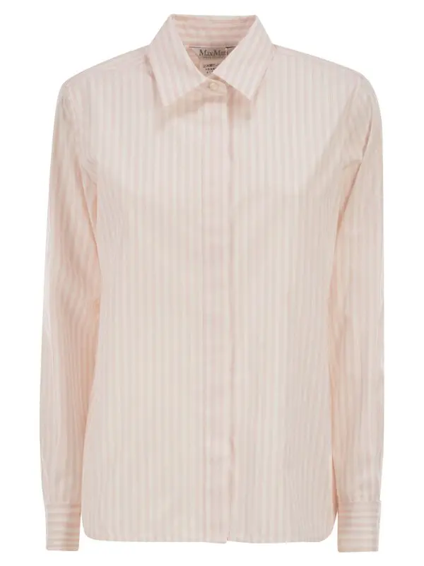 Max Mara Striped Cotton Poplin Shirt