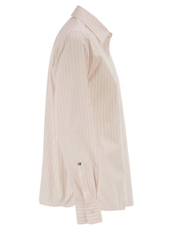 Max Mara Striped Cotton Poplin Shirt
