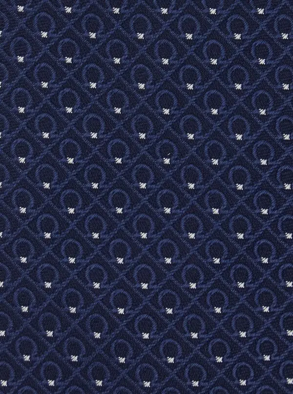 FERRAGAMO Silk Geometric Motif Neck Tie